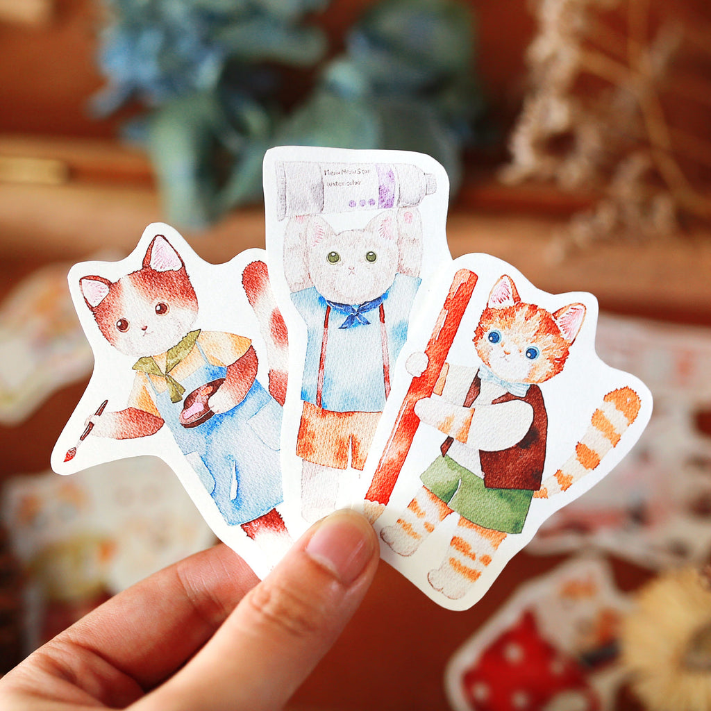 Cats Art Club Stickers – Fiori's Story