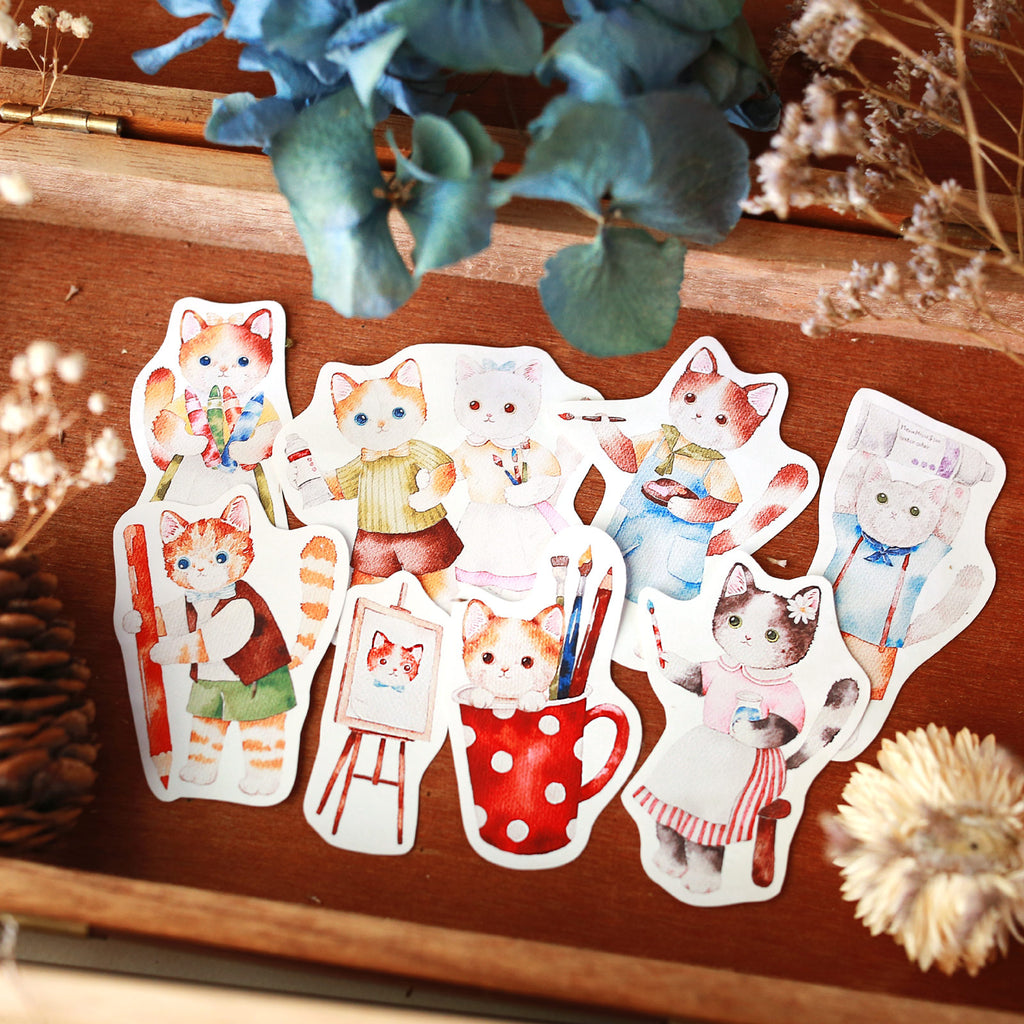 Cats Art Club Stickers – Fiori's Story