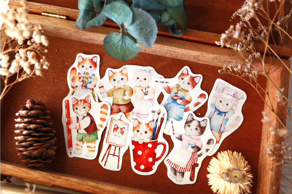 Cats Art Club Stickers – Fiori's Story